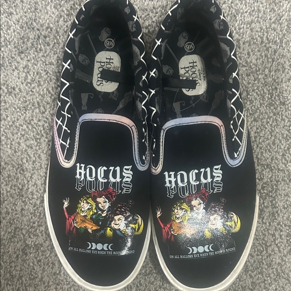 Disney | Shoes | Disney Hocus Pocus Slipon Sneakers Black And White ...